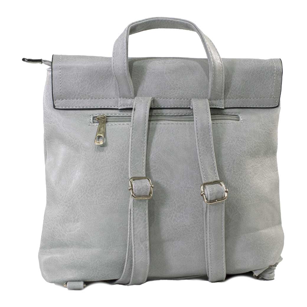 Mochila Con Argolla Cuadrada Gris – Mailea