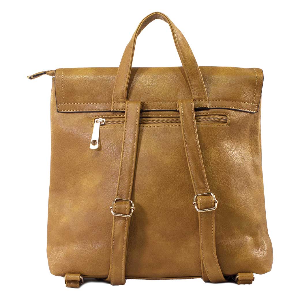 Mochila Con Argolla Cuadrada Mostaza – Mailea
